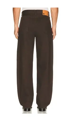 VOWELS Straight Denim Jeans In Brown