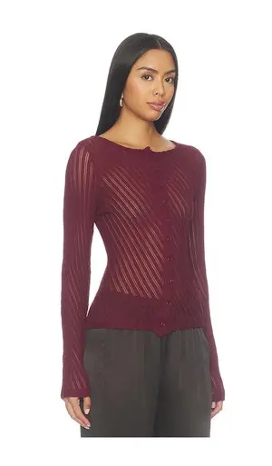 SNDYS. Norah Cardigan In Burgundy