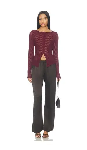 SNDYS. Norah Cardigan In Burgundy