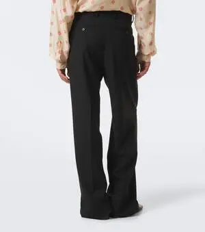 Dries Van Noten Pleated Wool Wide-leg Pants