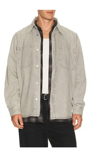 AGOLDE Craven Shirt In Grey