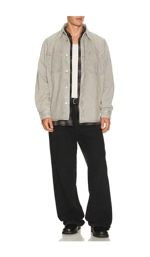 AGOLDE Craven Shirt In Grey