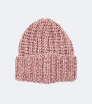 Moncler Logo Alpaca And Wool-blend Beanie - Pink