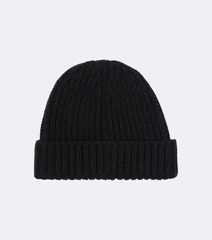 Prada Logo Virgin Wool Beanie