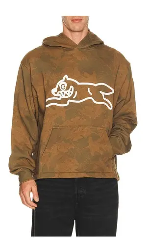 ICECREAM Victory Hoodie In Brown - Leaf Camo
