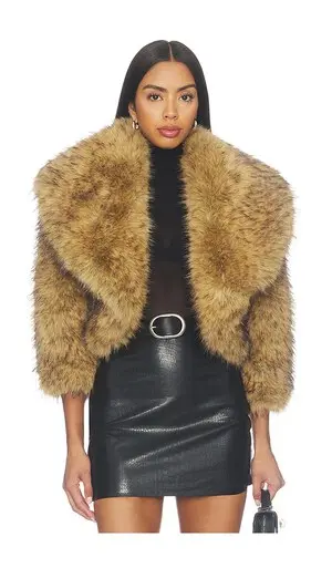 KIM SHUI Georgia Faux Fur Moon Jacket