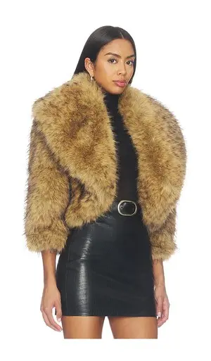 KIM SHUI Georgia Faux Fur Moon Jacket