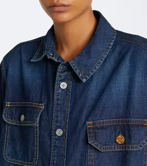 Sacai Asymmetric Denim Shirt Dress