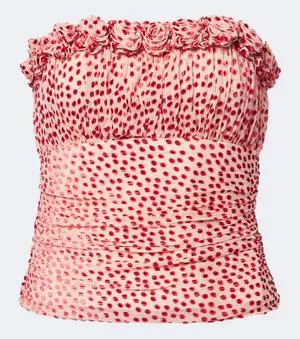 Posse Elise Polka-dot Corset Top - Red