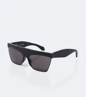Alaïa Croc-effect Flat-top Sunglasses