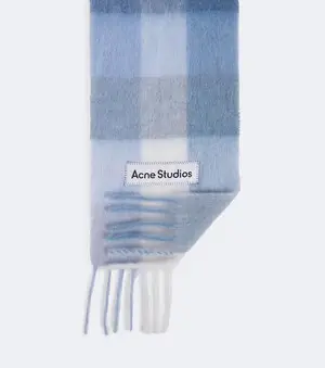 Acne Studios Checked Alpaca, Wool, And Mohair-blend Scarf