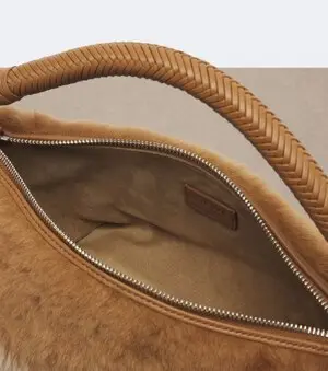 Loewe Cala Mini Shearling Top-handle Bag