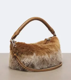 Loewe Cala Mini Shearling Top-handle Bag
