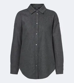 Max Mara Wool Flannel Shirt - Grey