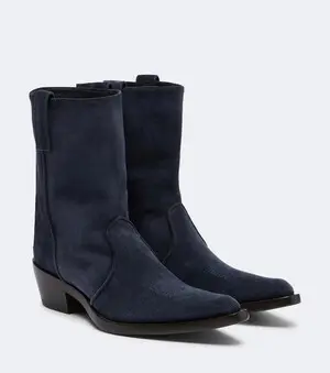 Khaite Clive Suede Cowboy Boots