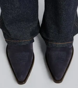 Khaite Clive Suede Cowboy Boots