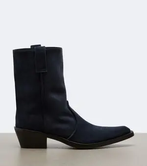 Khaite Clive Suede Cowboy Boots