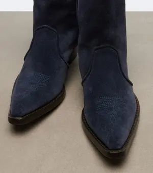 Khaite Clive Suede Cowboy Boots