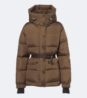 Moncler Salastrains Belted Ski Jacket - Brown