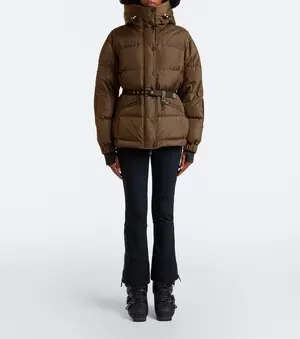 Moncler Salastrains Belted Ski Jacket - Brown