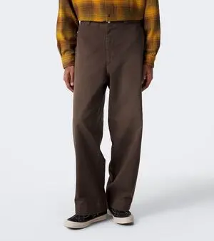 A.PRESSE Cotton Twill Wide-leg Pants