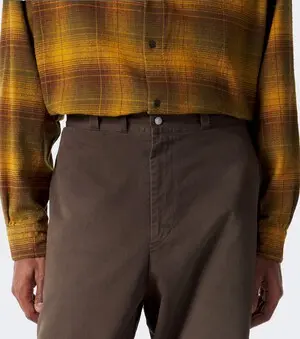 A.PRESSE Cotton Twill Wide-leg Pants