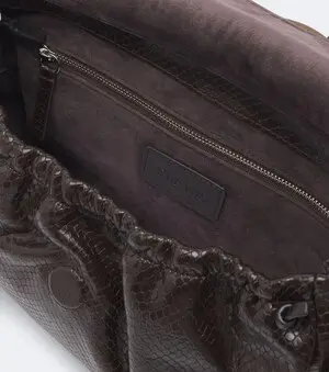 Staud Cy Snake-effect Leather Clutch