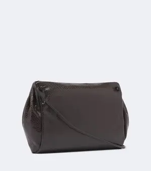Staud Cy Snake-effect Leather Clutch