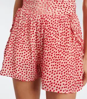 Posse Elise Polka-dot Ruffled Shorts