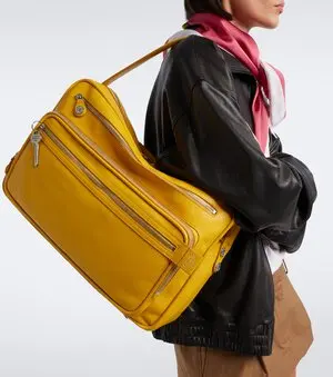 Acne Studios Camero Camera Leather Shoulder Bag - Yellow