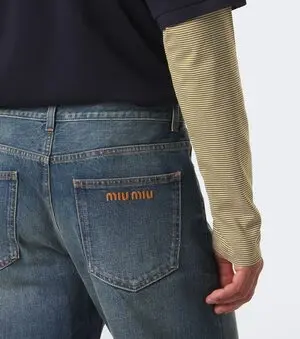 Miu Miu Faded Straight Jeans