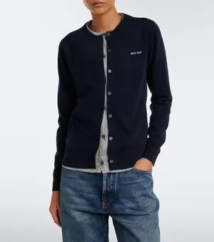 Miu Miu Layered Cashmere Cardigan