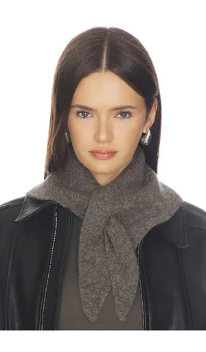 Hat Attack Triangle Knit Scarf - Grey