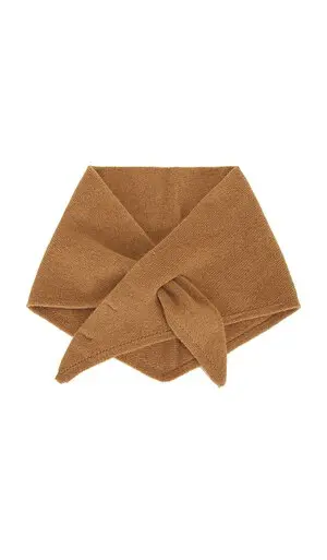 Hat Attack Triangle Knit Scarf In Tan - Camel