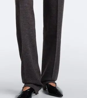 Ralph Lauren Macy Wool Jersey Straight Pants