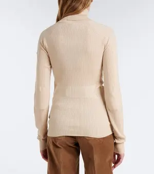 Moncler Ribbed-knit Wool-blend Turtleneck Sweater