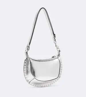 Isabel Marant Étoile Oskan Moon Metallic Leather Shoulder Bag - Silver