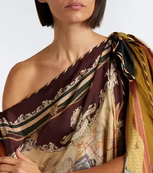 Zimmermann Valiant Draped Silk Minidress