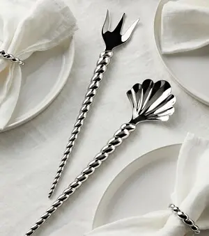 L'Objet X Jessica Mccormack Stainless Steel Serving Set - Silver