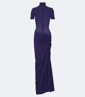 Christopher Esber Gathered Faille Gown - Blue