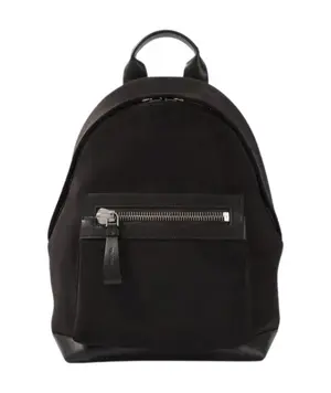 TOM FORD Buckley Leather-trimmed Suede Backpack - Grey