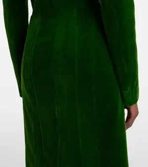 Alaïa Double-breasted Cotton Velvet Coat