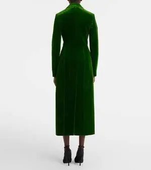 Alaïa Double-breasted Cotton Velvet Coat