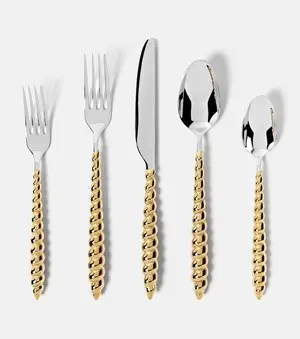 L'Objet X Jessica Mccormack Gold-plated Cutlery Set - Multicoloured
