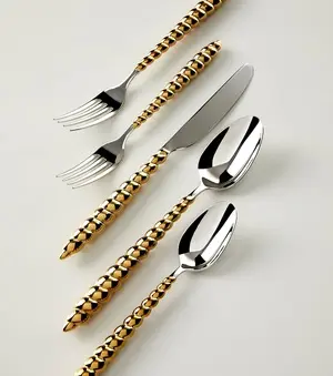 L'Objet X Jessica Mccormack Gold-plated Cutlery Set