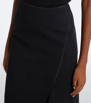 Maticevski Gleam Draped Midi Skirt