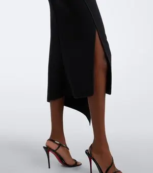 Maticevski Gleam Draped Midi Skirt