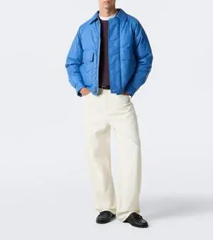 Auralee Leather Down Jacket - Blue