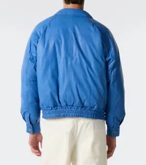 Auralee Leather Down Jacket - Blue