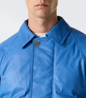Auralee Leather Down Jacket - Blue